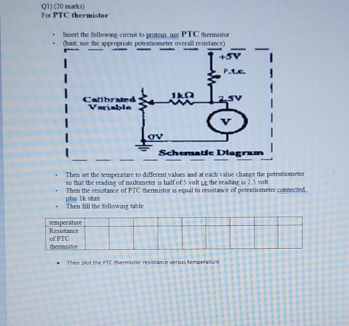 Solved Insert the following circuit to proteus use PTC | Chegg.com