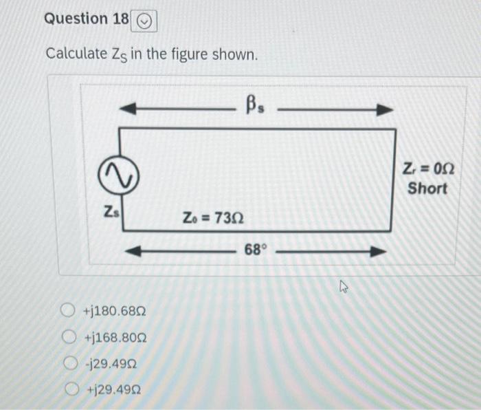 Solved Calculate ZS in the figure shown. +j180.68Ω +j168.80Ω | Chegg.com