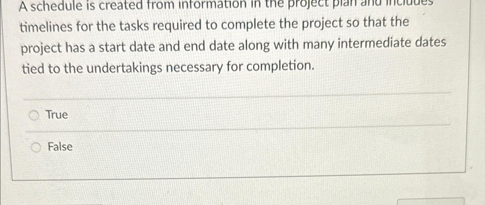 Solved timelines for the tasks required to complete the | Chegg.com