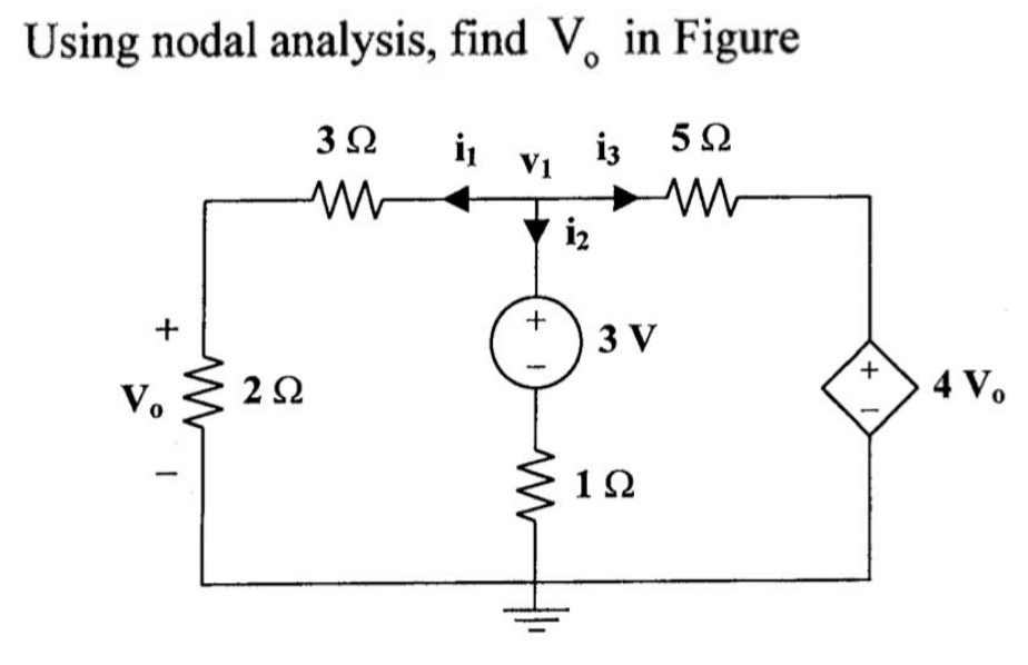 Solved Using nodal analysis, find V0 ﻿in Figure | Chegg.com