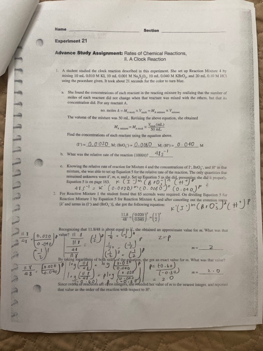 Name Mariely Section Experiment 21 Data and | Chegg.com