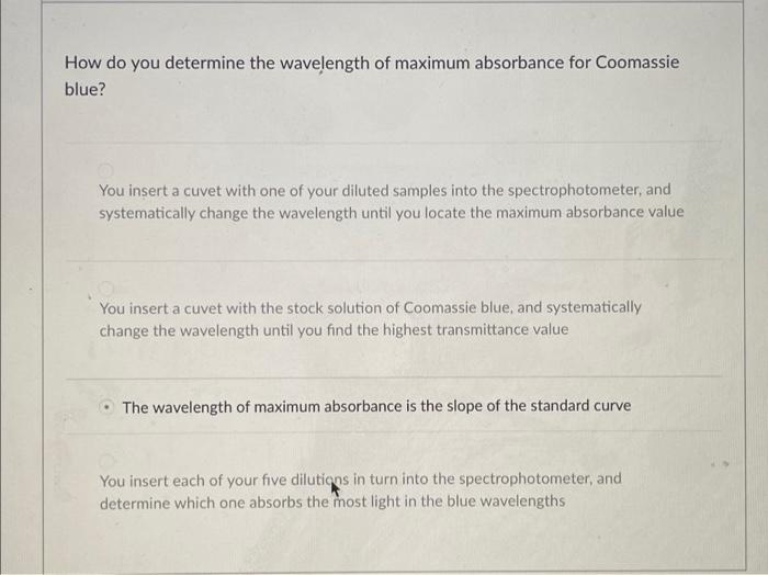 Solved How do you determine the wavelength of maximum | Chegg.com