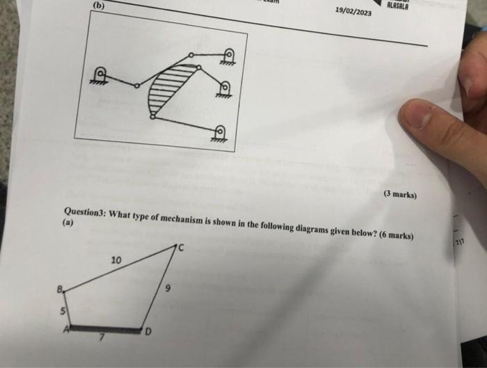 Solved Question 5: In the four bar mechanism in question 4, | Chegg.com