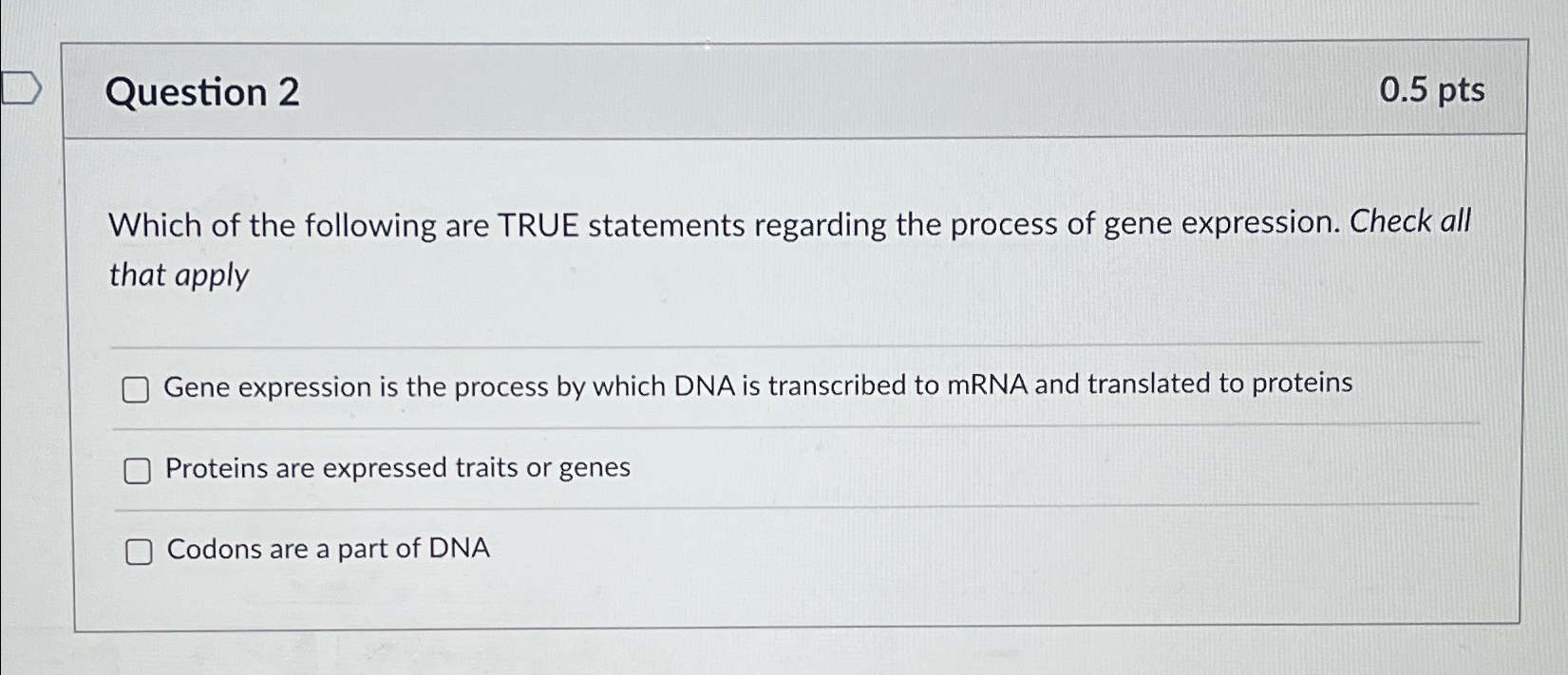 Solved Question 20.5ptsWhich of the following are TRUE | Chegg.com