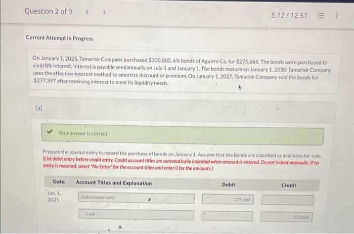 Solved On January 1, 2025, Tamarisk Company purchased | Chegg.com