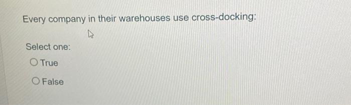 Solved Select one: True False | Chegg.com
