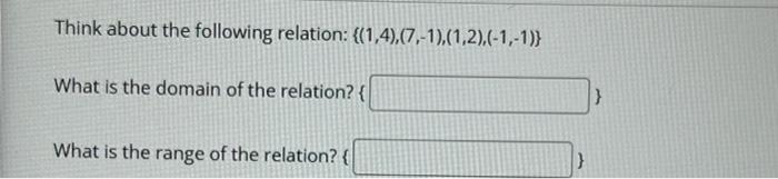 Solved Think about the following relation: | Chegg.com
