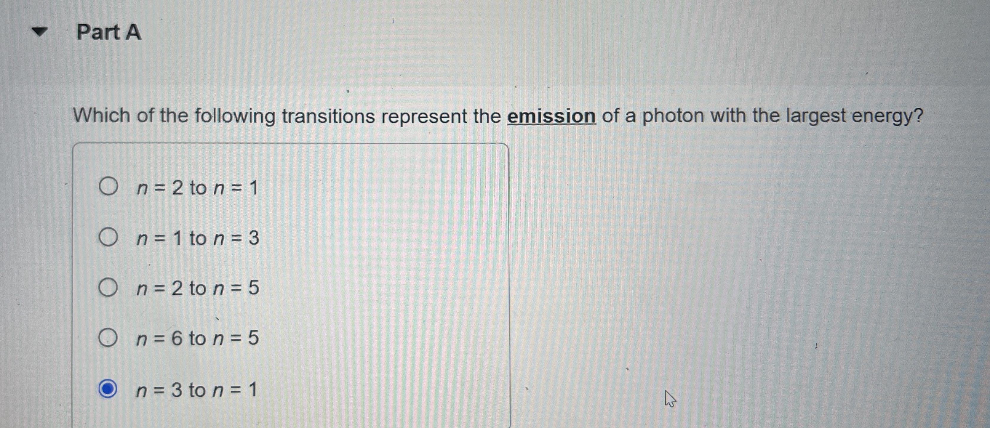High Quality SOLUTION Part AWhich of the following transitions represent | Chegg.com