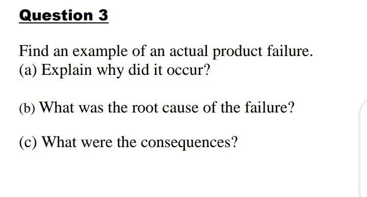 Solved Question 3 Find an example of an actual product | Chegg.com