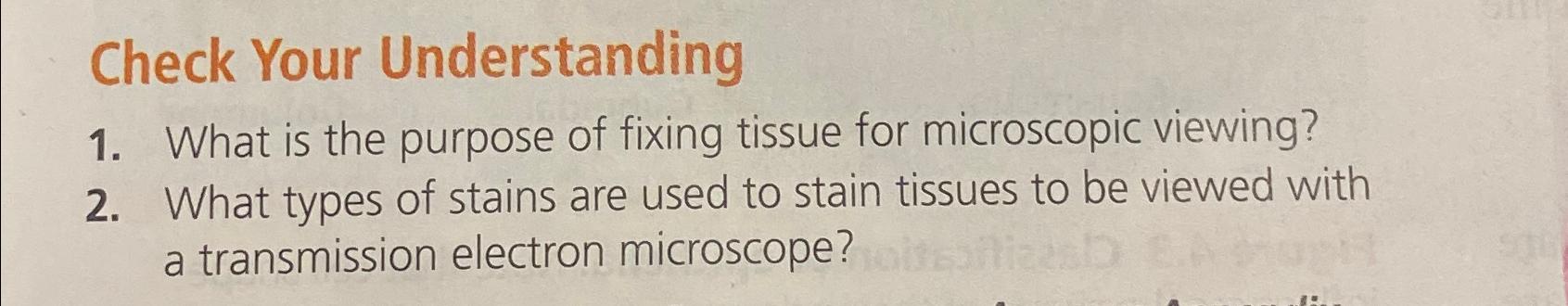 Solved Check Your UnderstandingWhat is the purpose of fixing | Chegg.com