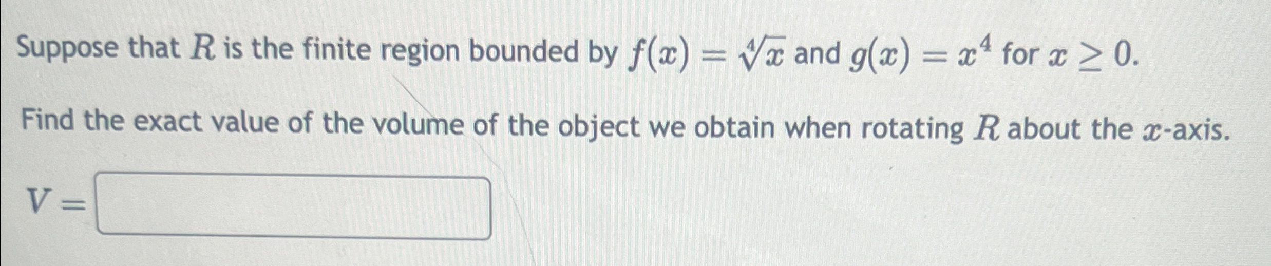 Solved Suppose that R ﻿is the finite region bounded by | Chegg.com