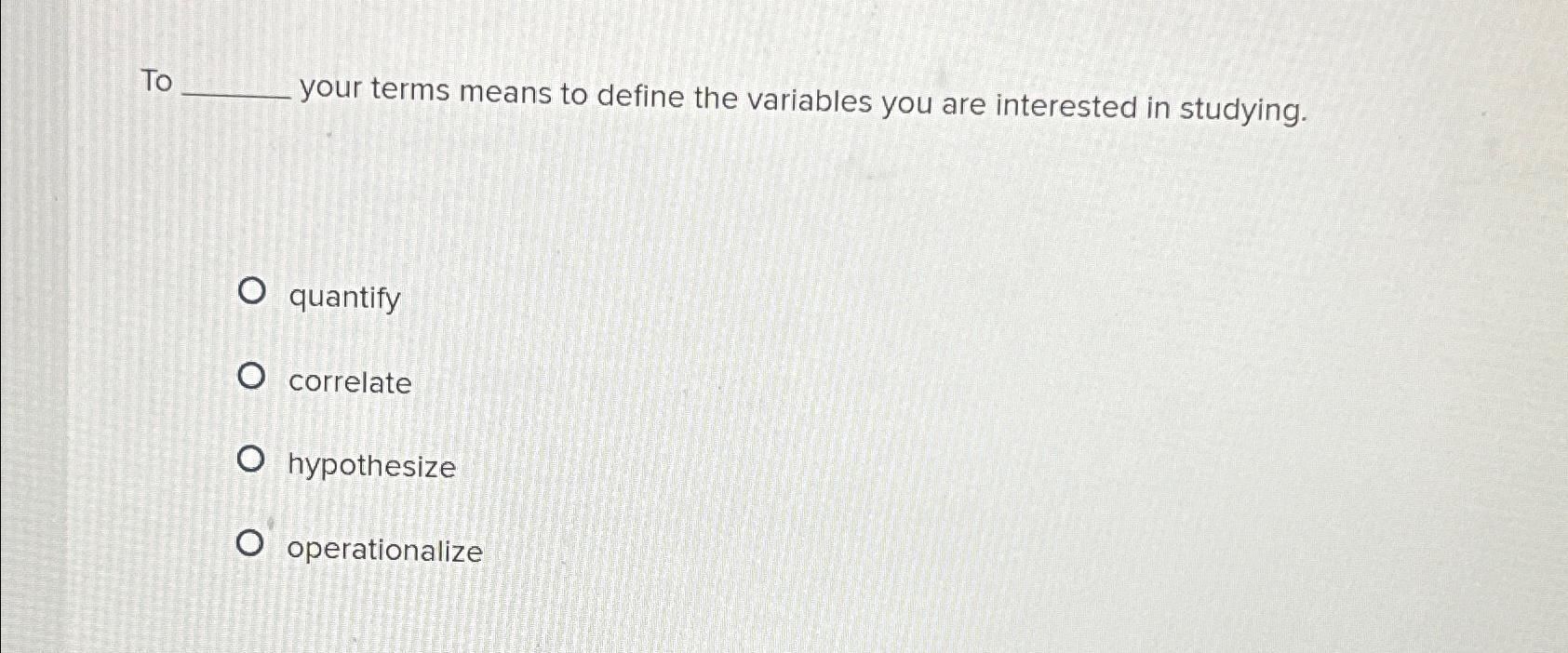 Solved Toyour terms means to define the variables you are | Chegg.com