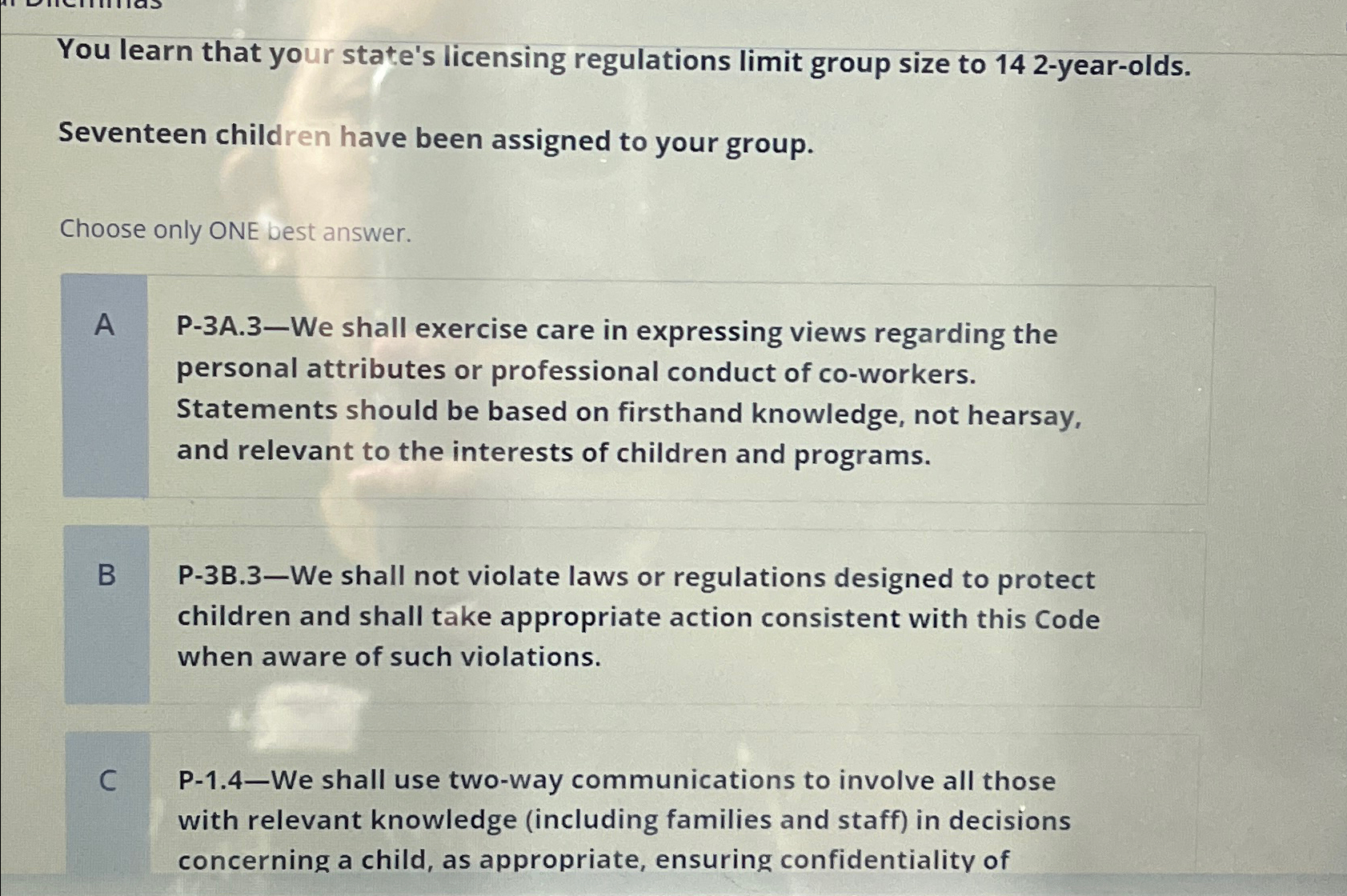 Solved You learn that your state's licensing regulations | Chegg.com