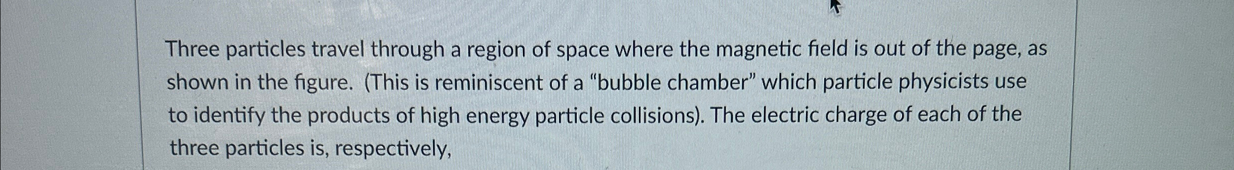 Solved Three particles travel through a region of space | Chegg.com