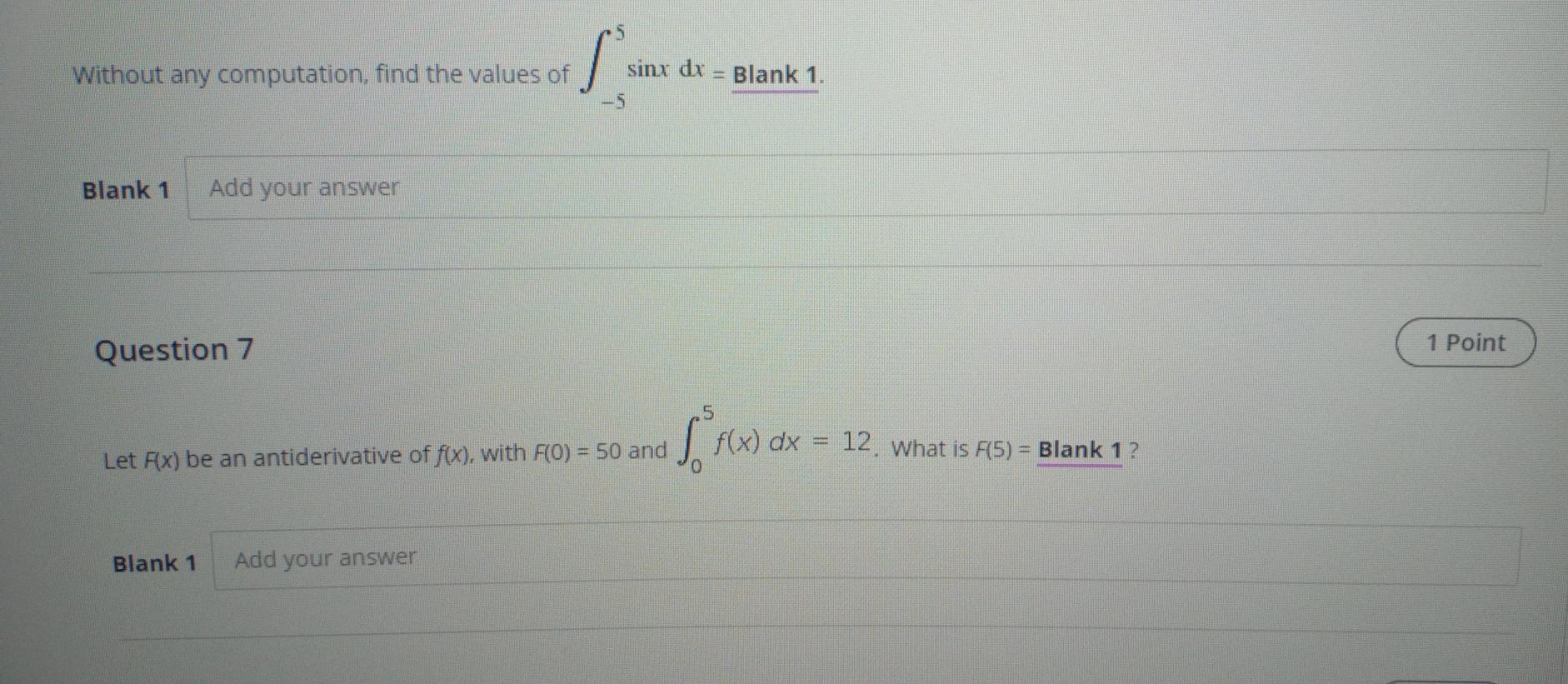 Solved 5 f Without any computation, find the values of sinx | Chegg.com