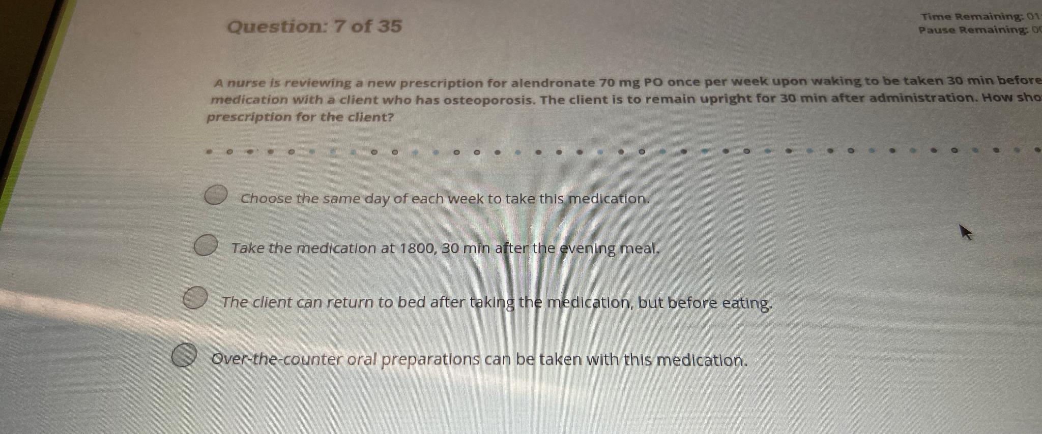 Solved Question: 7 ﻿of 35Time Remaining: ofPause | Chegg.com
