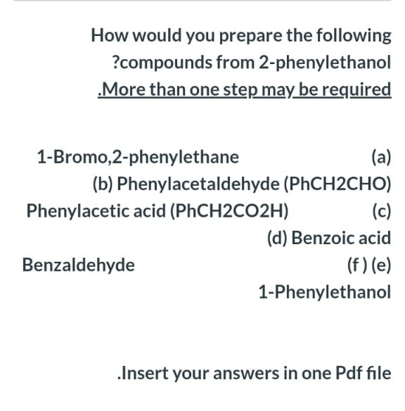 Solved How would you prepare the following ?compounds from | Chegg.com