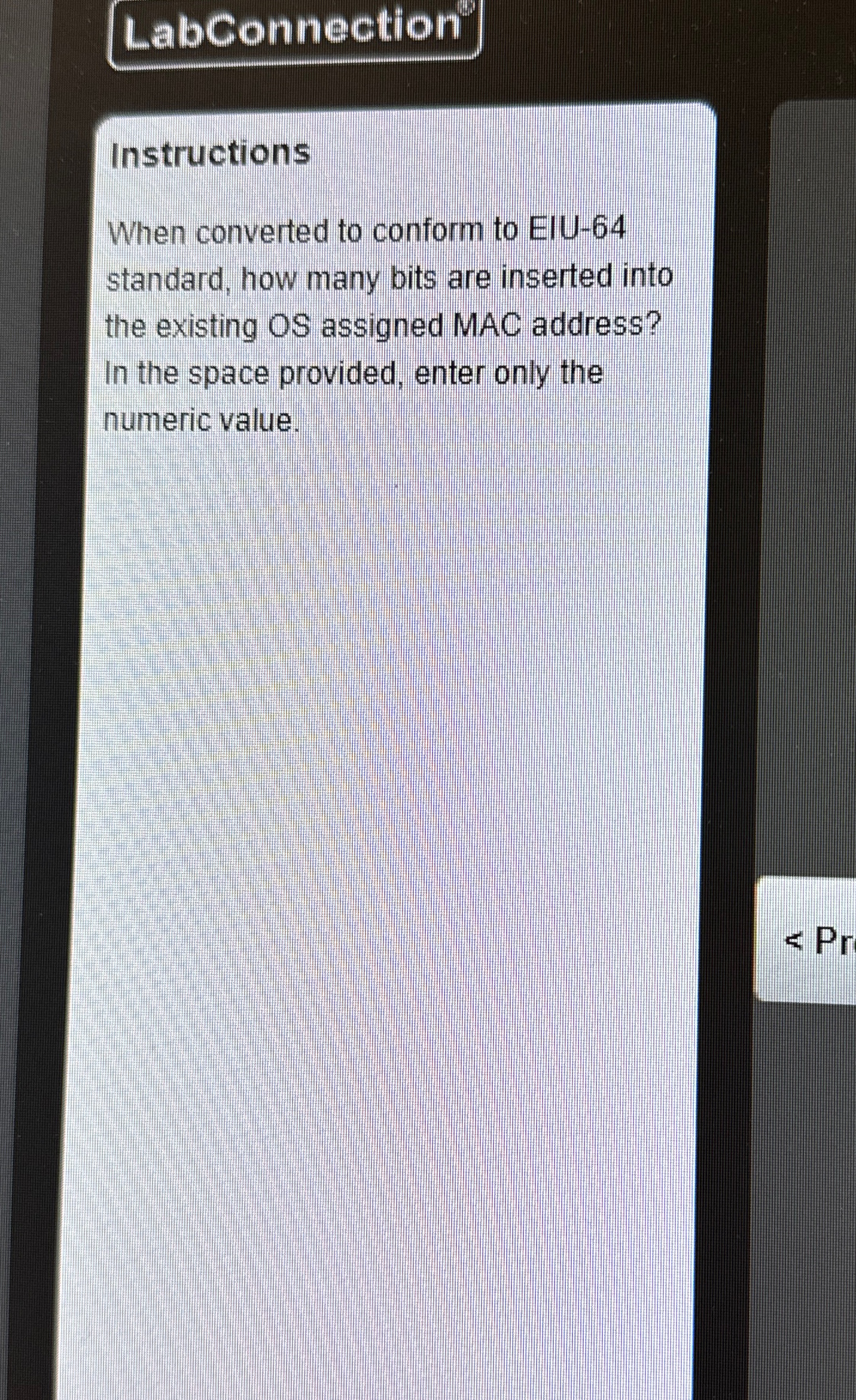 Solved LabConnectionInstructionsWhen converted to conform to | Chegg.com