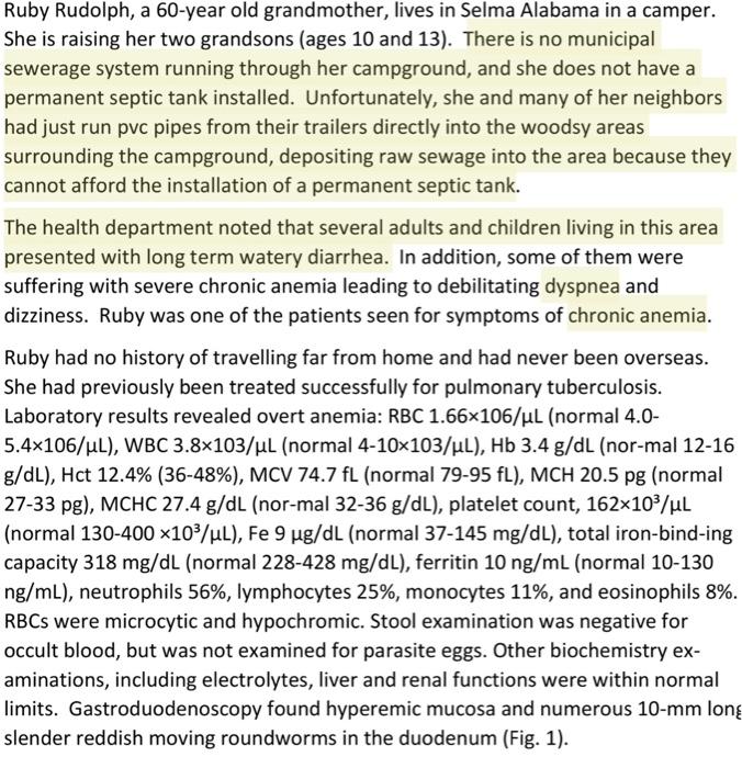 Solved Ruby Rudolph, a 60-year old grandmother, lives in | Chegg.com