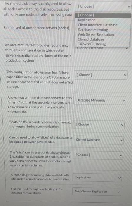 Solved The shared disk array is configured to allow all | Chegg.com