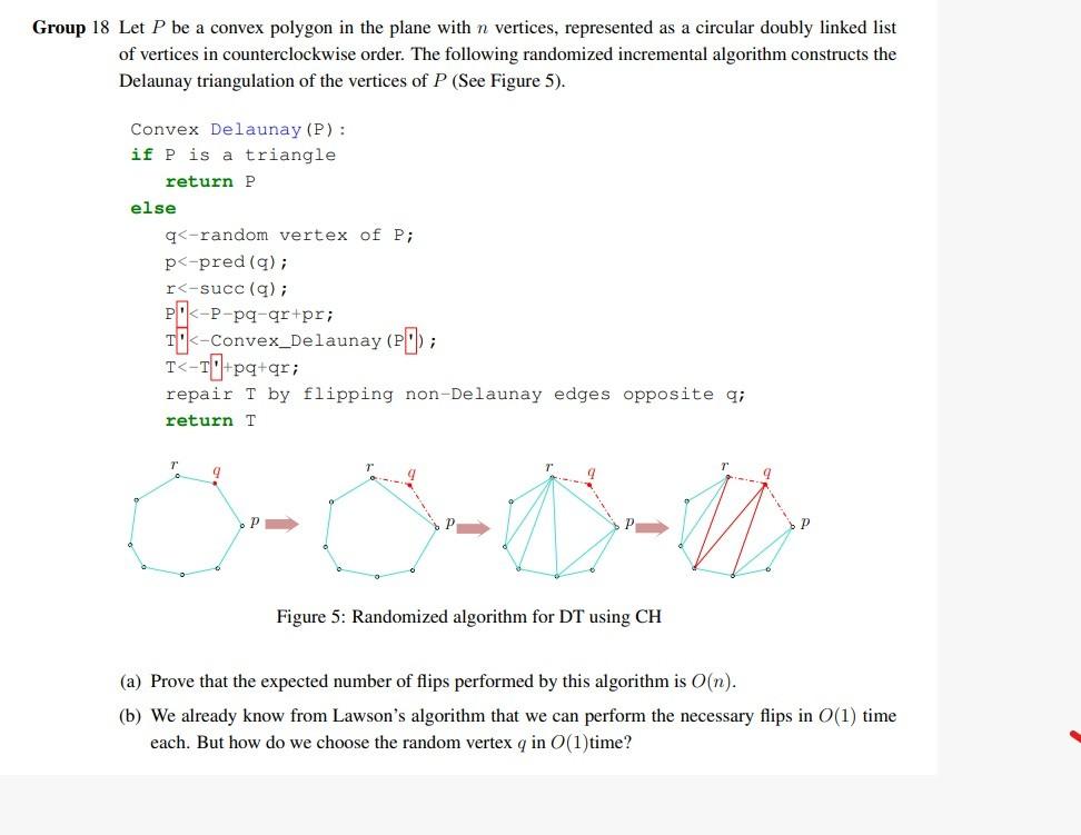 Solved Froup 18 Let P be a convex polygon in the plane with | Chegg.com