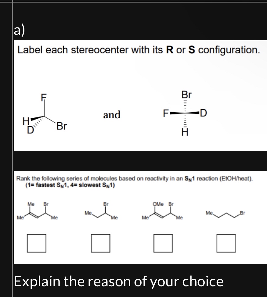 Solved a)Label each stereocenter with its R ﻿or S | Chegg.com