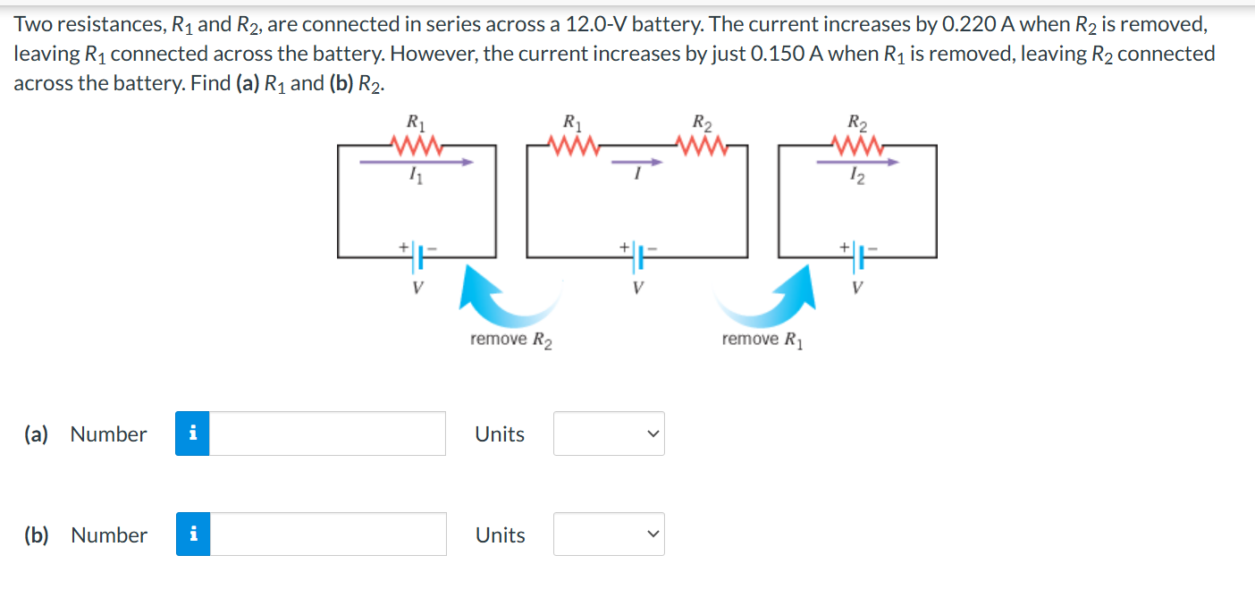 Solved Two resistances, R1 ﻿and R2, ﻿are connected in series | Chegg.com