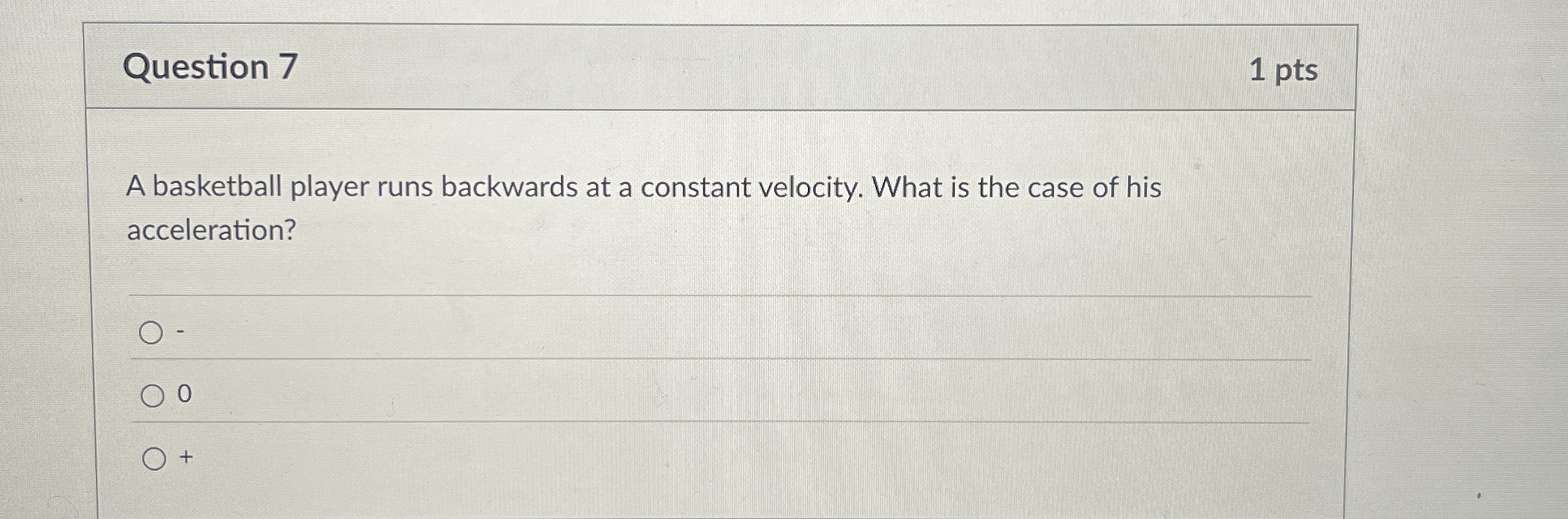 Solved Question 71 ﻿ptsA basketball player runs backwards at | Chegg.com