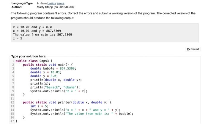 Solved can you finds all of the error's and gave me the | Chegg.com