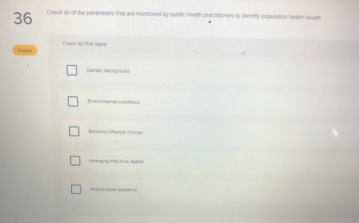 Solved Check all of the parameters that are monitored by | Chegg.com