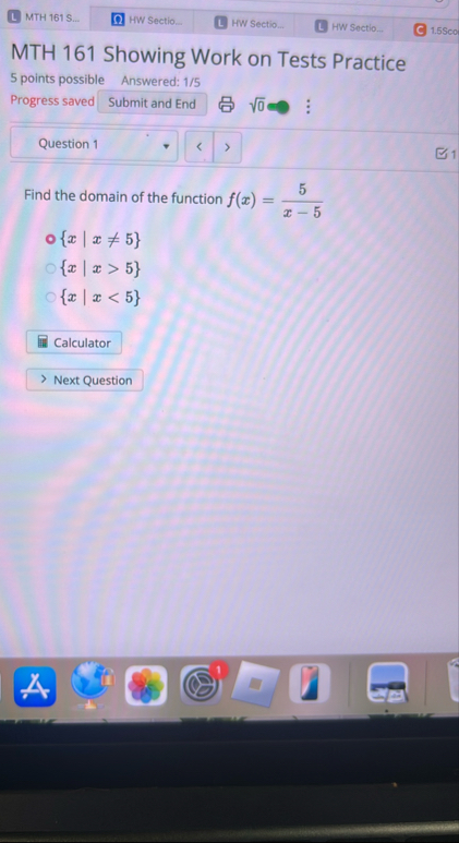 Solved MTH 161 ﻿S...HW Sectio..HW Sectio...HW Sectio..1.5 | Chegg.com