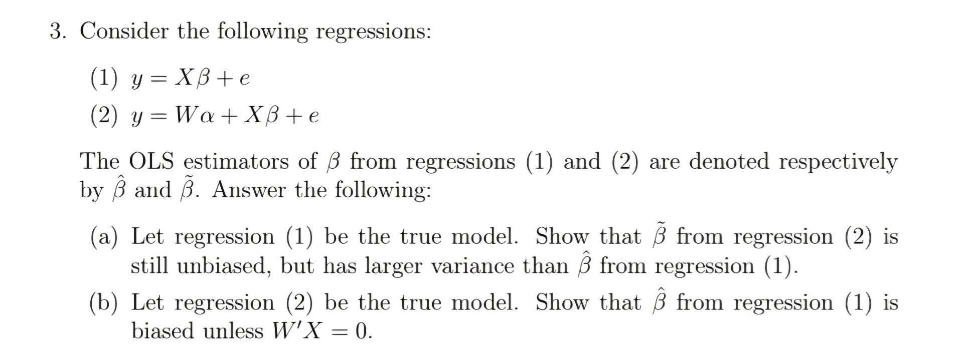 Solved Consider the following | Chegg.com