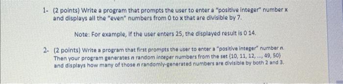 Solved 1 2 Points Write A Program That Prompts The User 9605