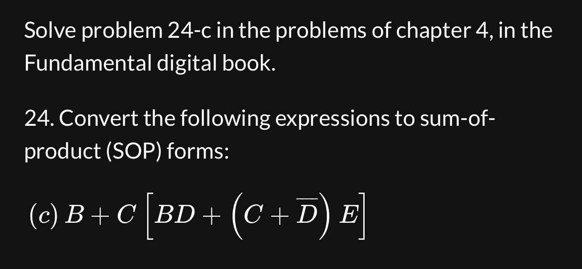 Solved Solve problem 24-c in the problems of chapter 4, ﻿in | Chegg.com