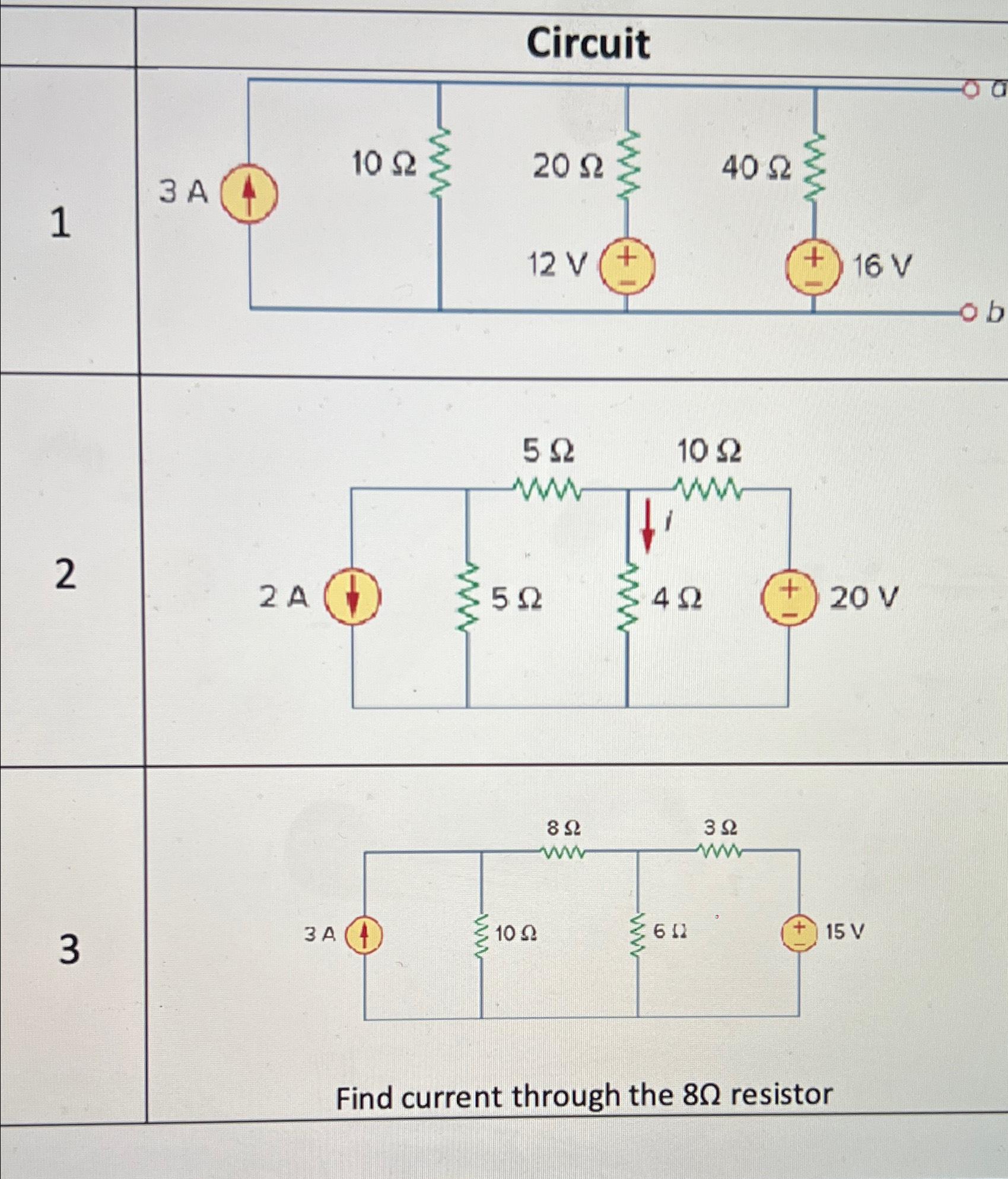 Solved Find current through the 8Ω ﻿resistoR for the last | Chegg.com