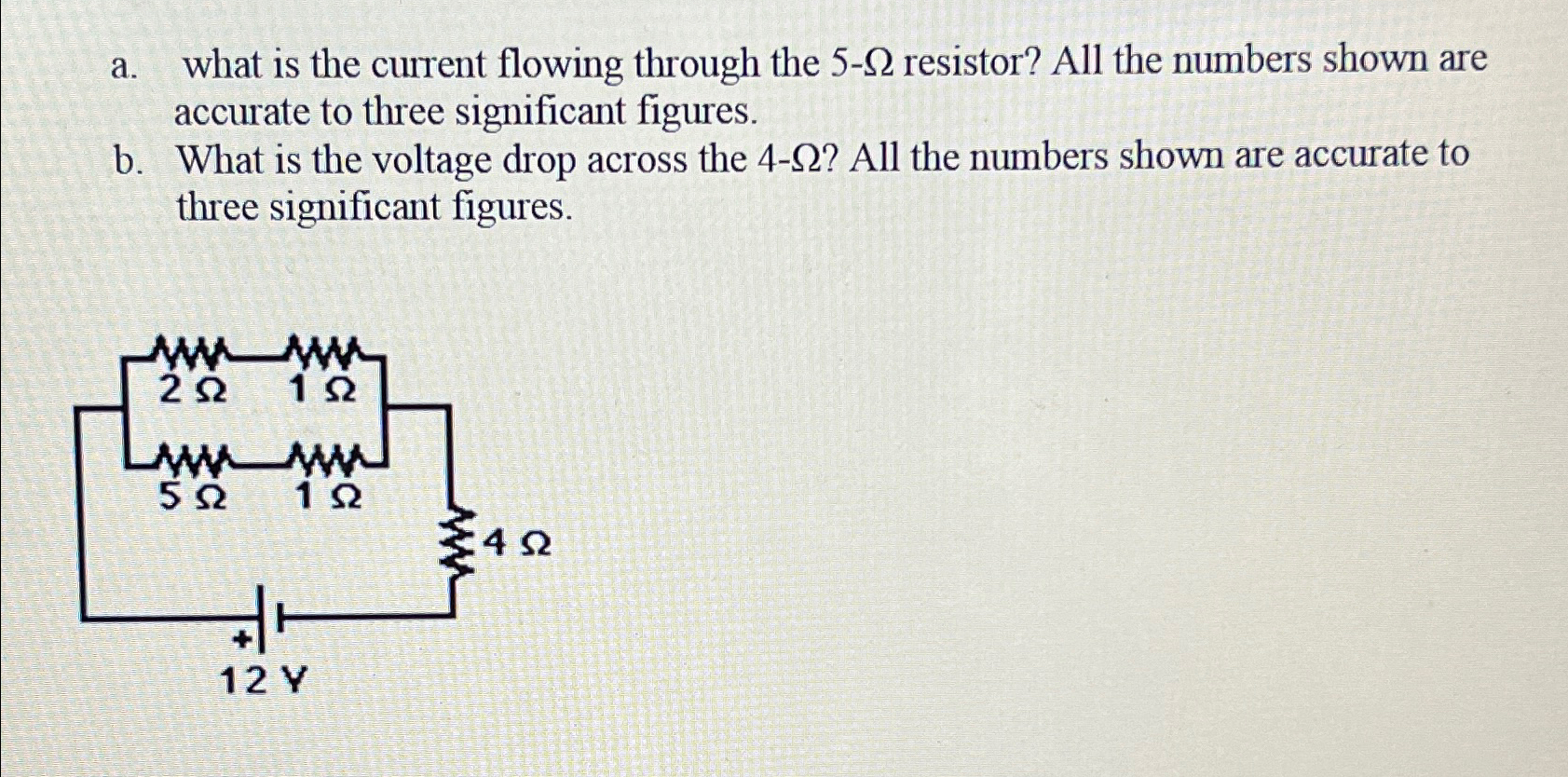 Solved a. ﻿what is the current flowing through the 5-Ω | Chegg.com