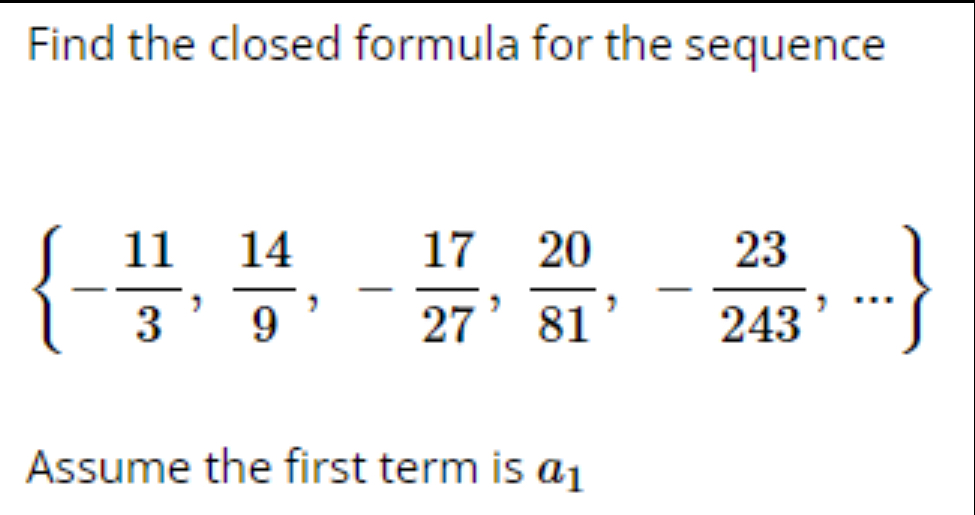 Solved Find the closed formula for the | Chegg.com