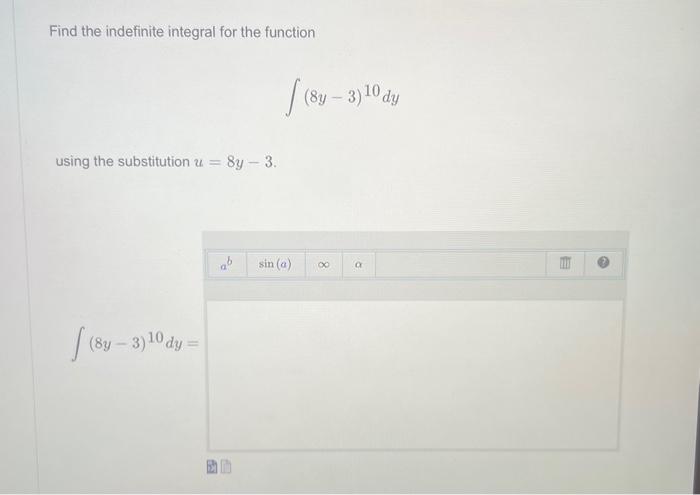 Solved Find the indefinite integral for the function \\[ | Chegg.com