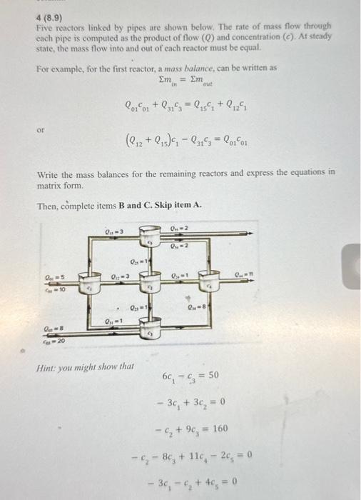 Solved For questions 2-4, complete using these methods A. | Chegg.com