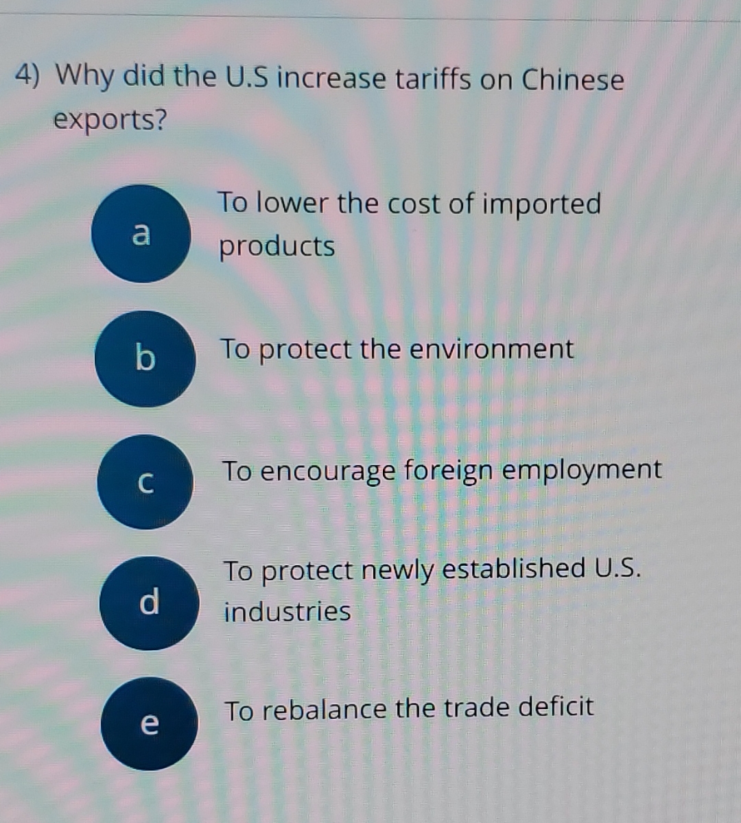 Solved Why did the U.S increase tariffs on Chinese exports? | Chegg.com