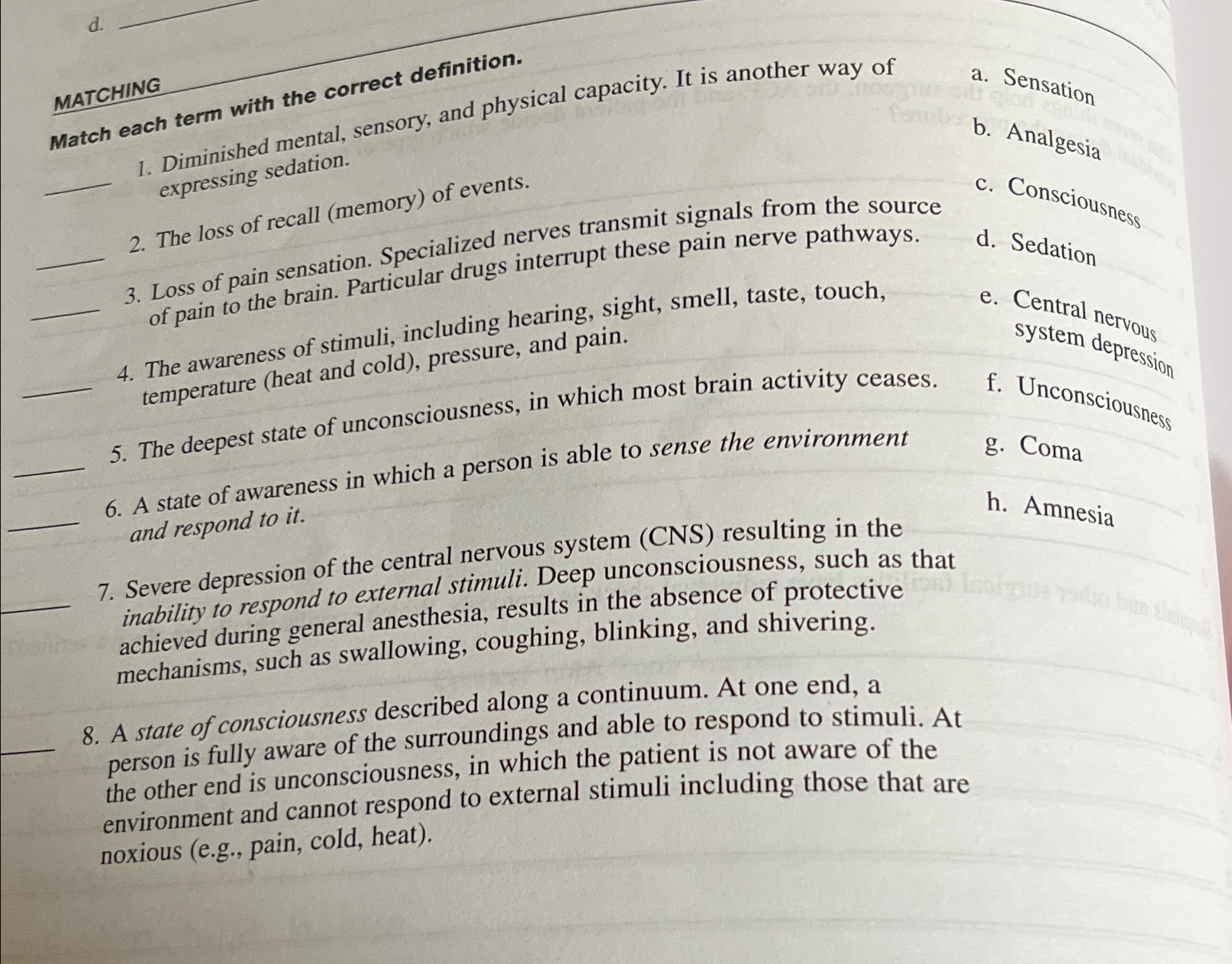 Solved Match each term with the correct | Chegg.com
