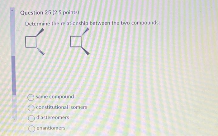 Solved Determine the relationship between the two compounds: | Chegg.com