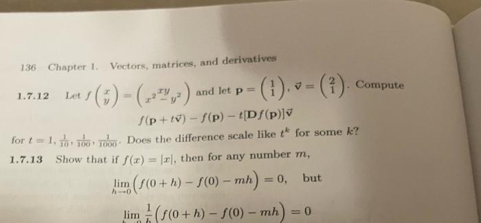 Solved 136 Chapter 1. Vectors, matrices, and derivatives | Chegg.com