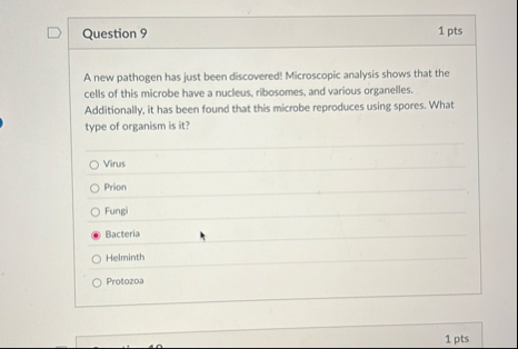 Solved Question 91 ﻿ptsA new pathogen has just been | Chegg.com