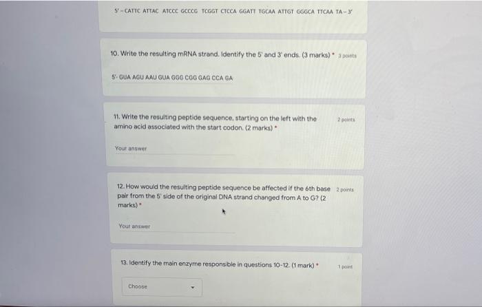 Solved S-CATTC ATTAC ATCCC GCOCG TCGGT CTCCA GGATI TGCAA | Chegg.com