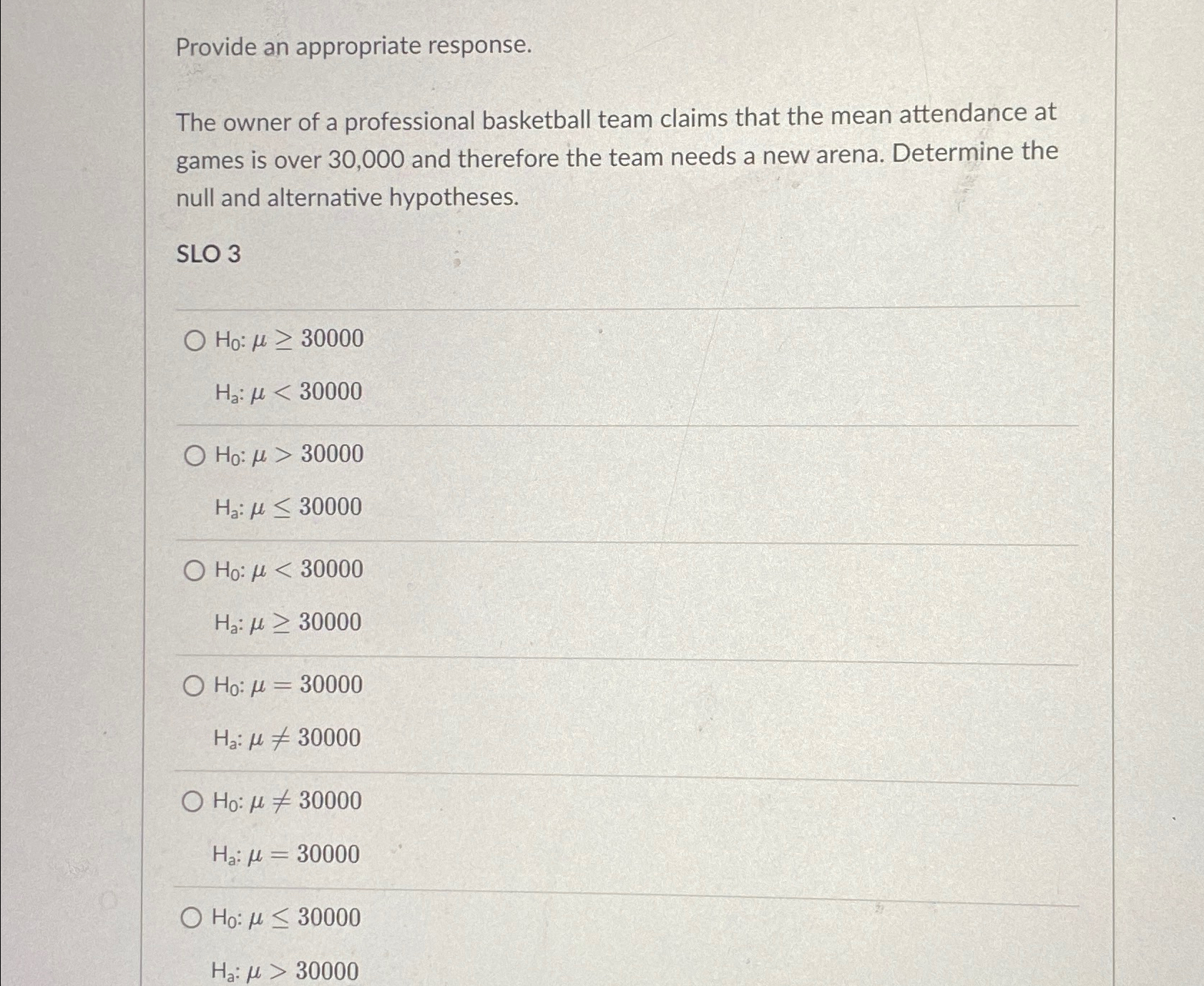 Solved Provide an appropriate response.The owner of a | Chegg.com