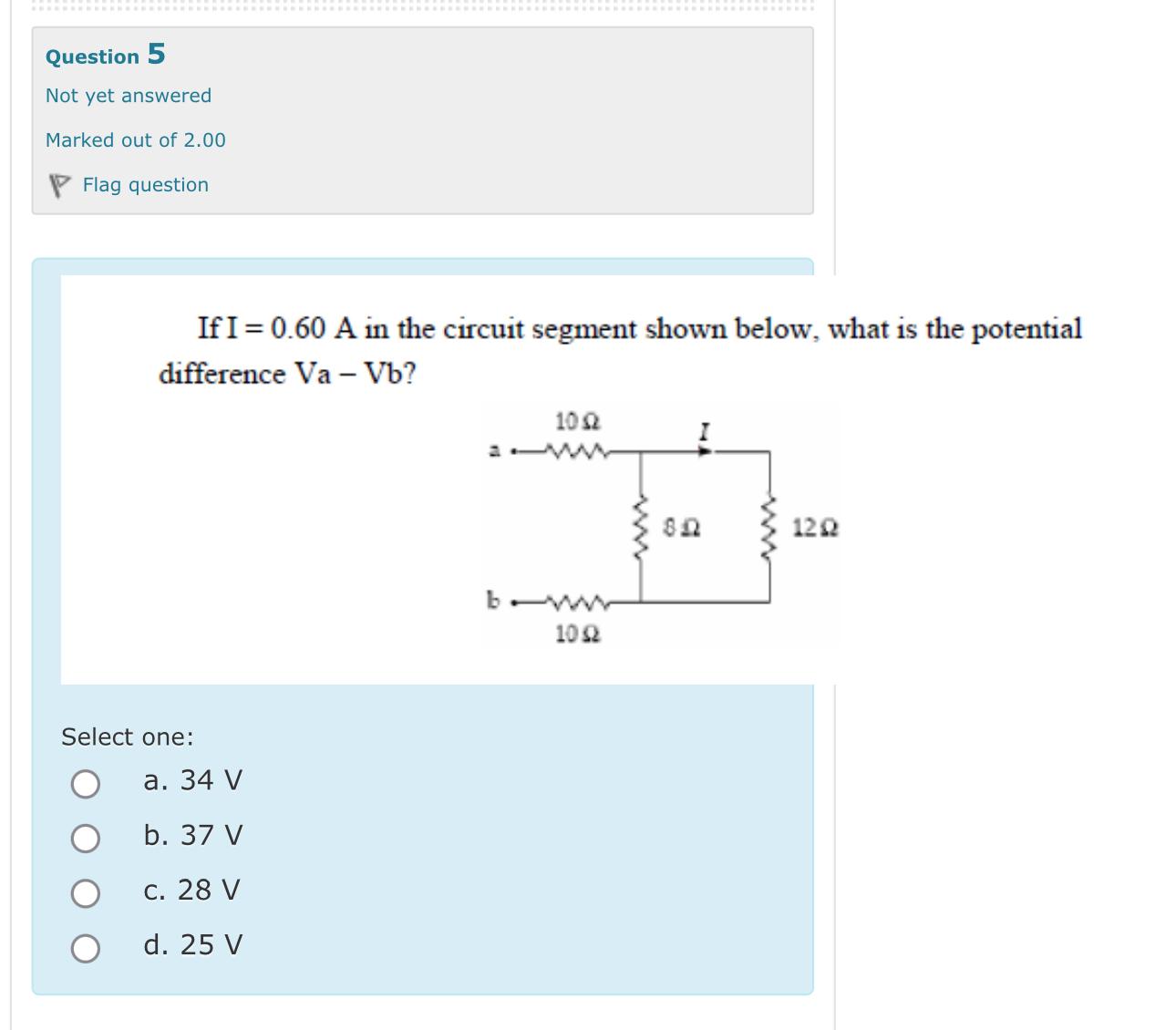 Solved Question 5Not yet answeredMarked out of 2.00Flag | Chegg.com