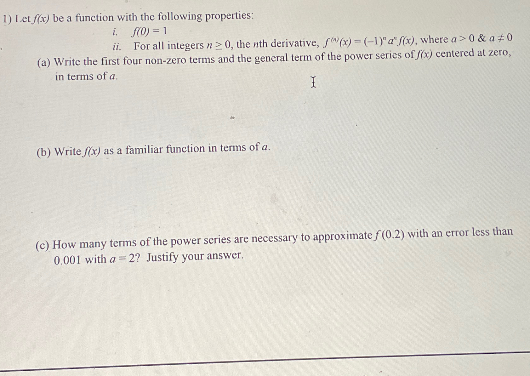Solved Let f(x) ﻿be a function with the following | Chegg.com