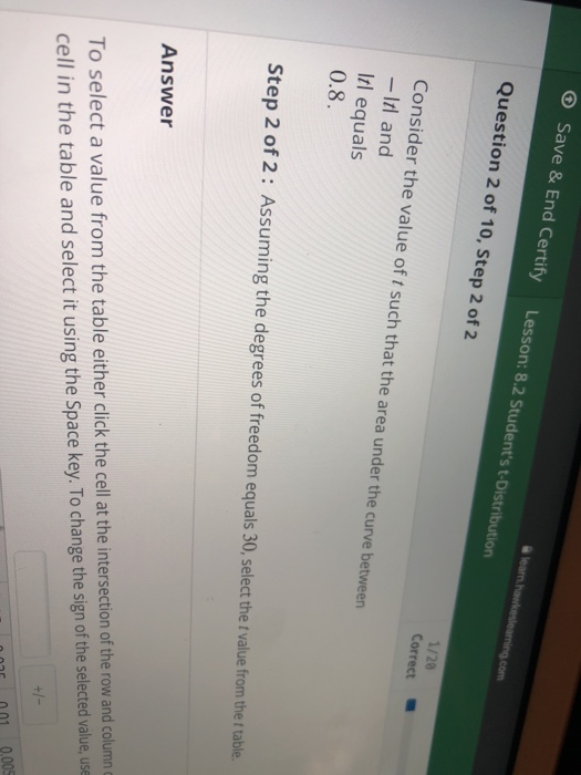 Solved Save & End Certify Lesson: 8.2 Student's | Chegg.com