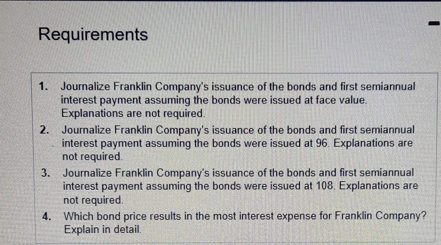 Solved Franklin Company issued $60,000 of 10 -year, 9% bonds | Chegg.com